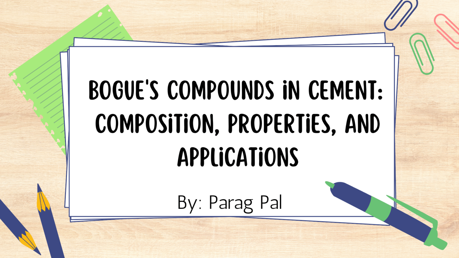Bogue's Compounds in Cement: Composition, Properties, and Applications ...