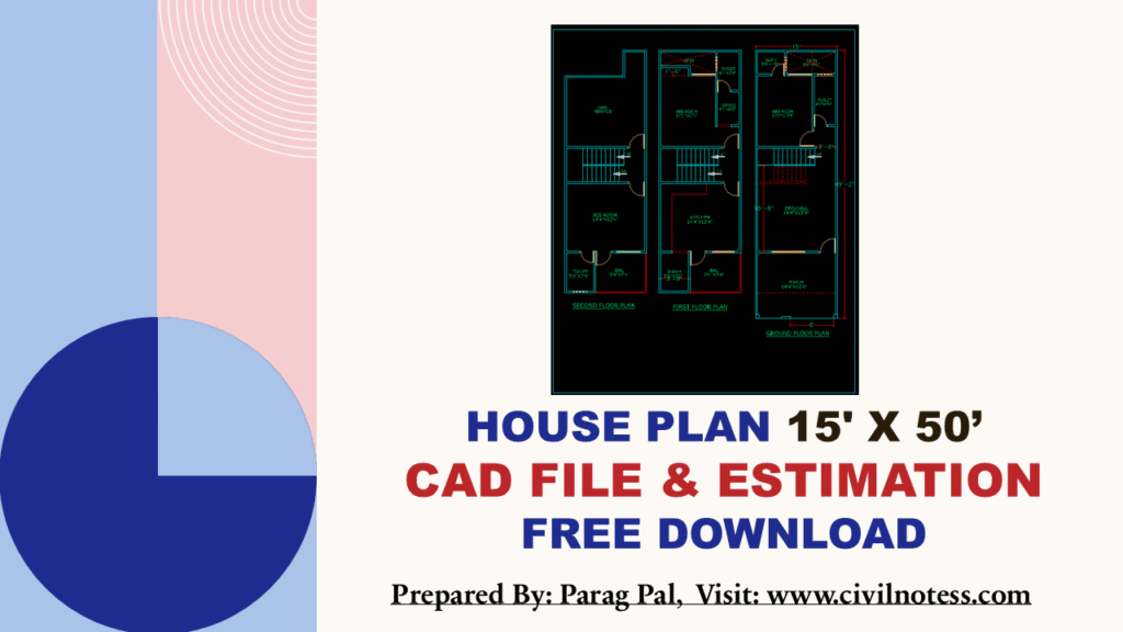 House Plan -15' X 50'-CAD File-FREE Download - Civilnotess.com