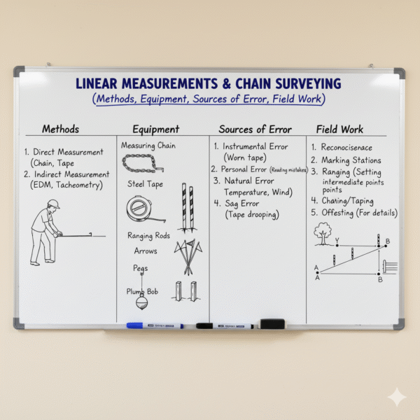 Linear Measurements & Chain Surveying - Civilnotess.com