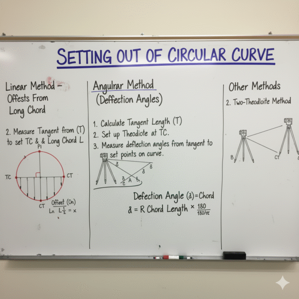 Setting Out Of Circular Curve (Linear Method -Offsets From Long Chord ...