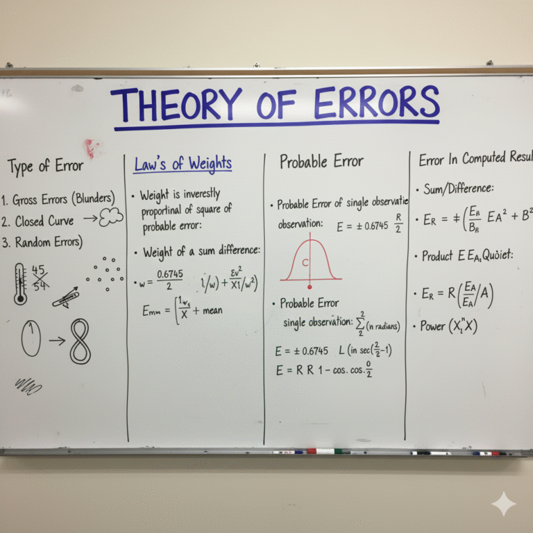 Theory of Errors (Type of Error, Law’s of Weights, Probable Error ...