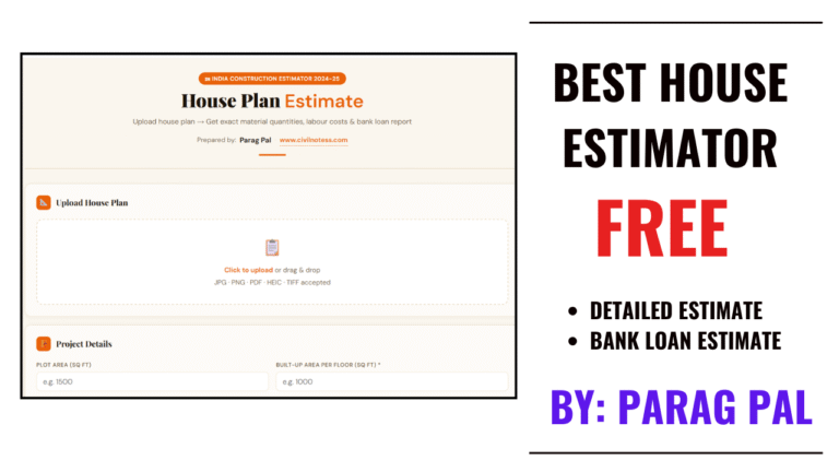 Best House plan estimator with Detailed Estimate - Civilnotess.com