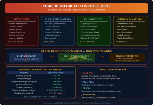 Fibre Reinforced Concrete (FRC): Types, Crack Bridging, Properties ...